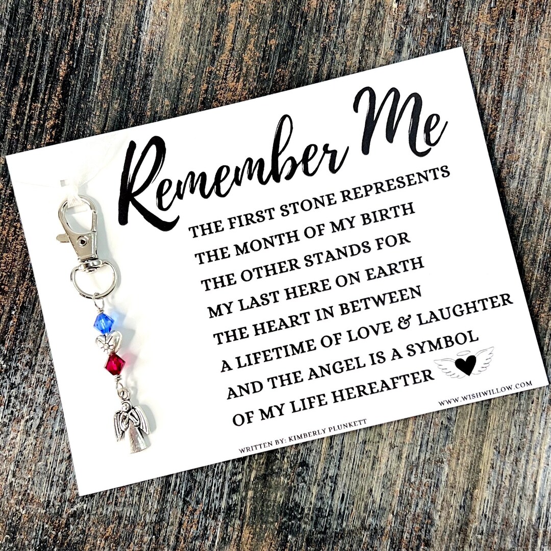 The ORIGINAL Remember Me Poem & Charm Sympathy Gift, Loss, Memorial ...