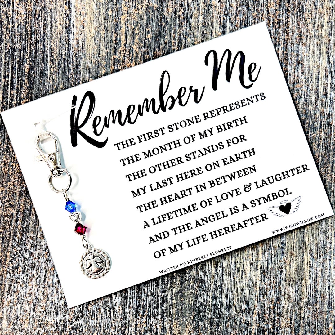 SALE - the ORIGINAL Remember Me Poem & Charm - Sympathy Gift, Loss ...
