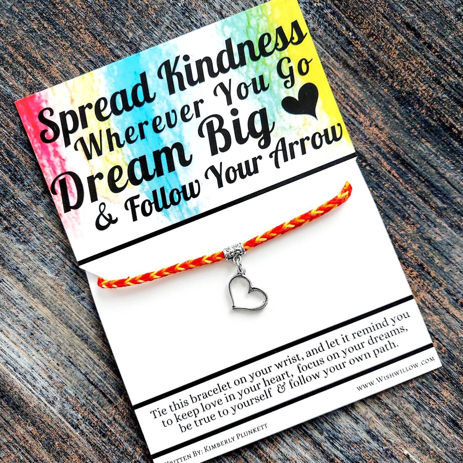 SALE - Spread Kindness Bracelet - Hand Woven Cotton - Tie-On Style ...