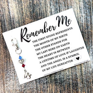 The ORIGINAL Remember Me Poem and Charm - Sympathy Gift, Loss, Memorial ...