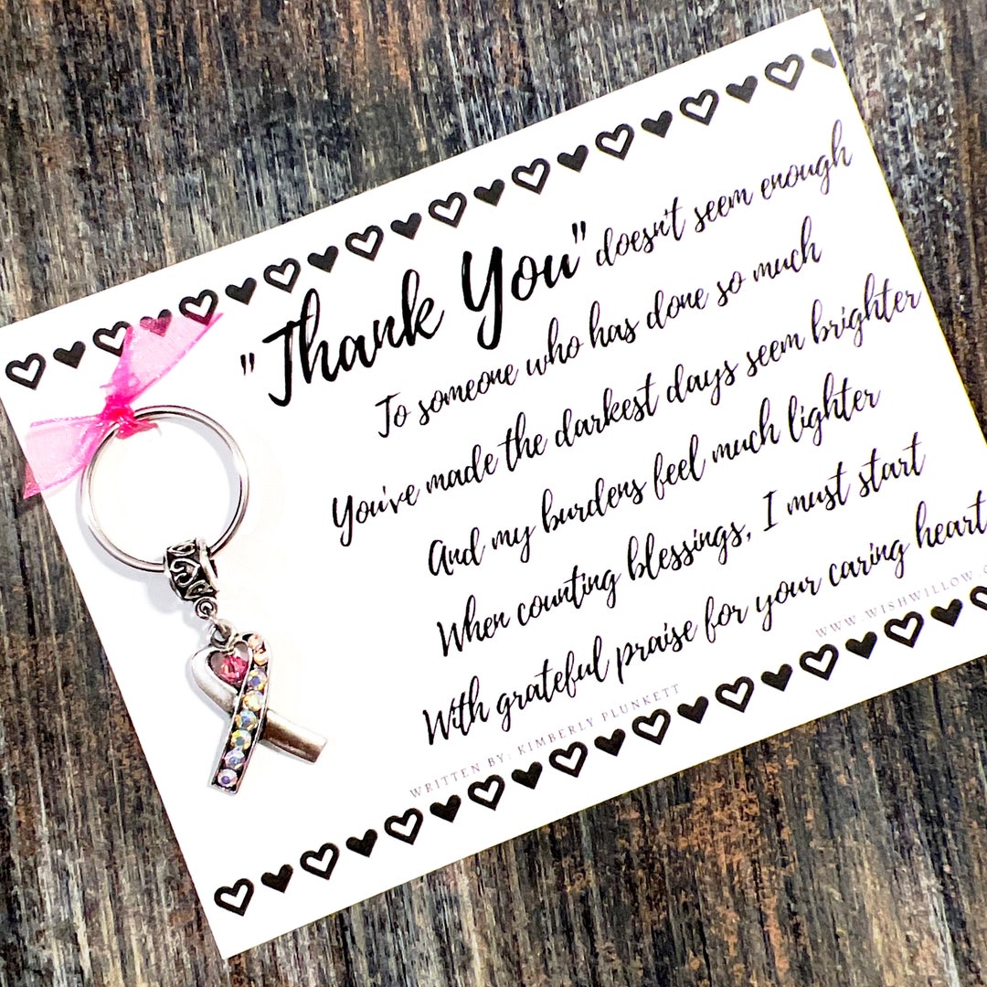 Thank You Gift Hope, Cancer, Awareness, PINK for Nurse, Caregiver ...