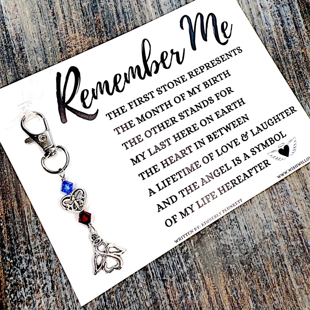 The ORIGINAL Remember Me Poem and Charm - Sympathy Gift, Loss, Memorial ...