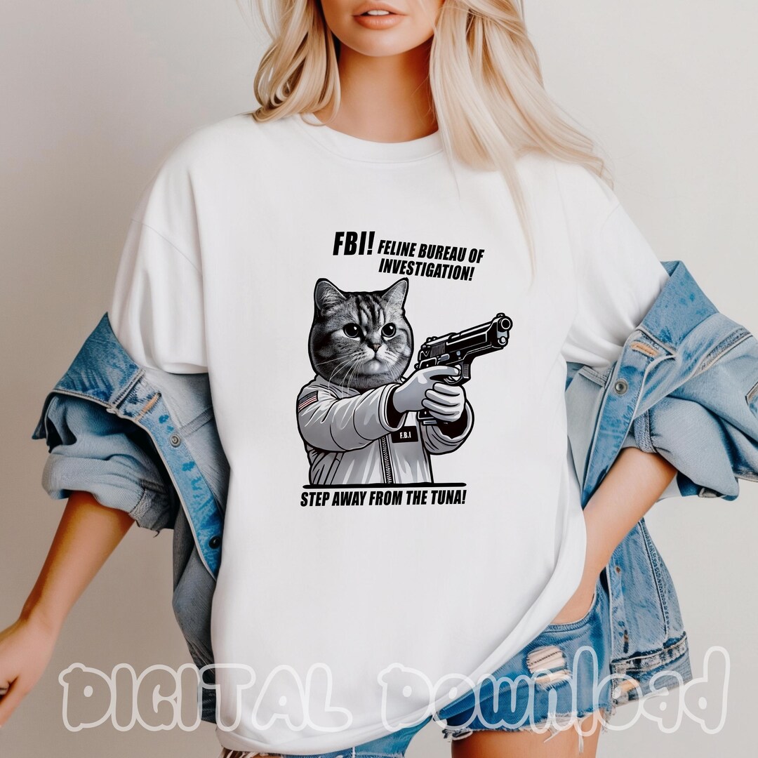 FBI Cat PNG SVG , Trending Png Graphic, T-shirt Design, Cat Meme ...