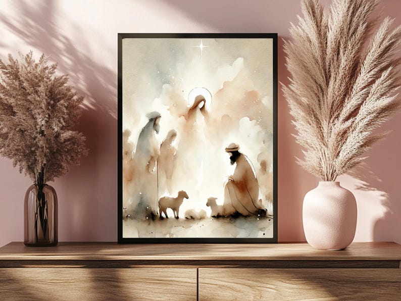Sacred Scene in Peace, Wall Art Inspired by Faith and Peace, Love ...