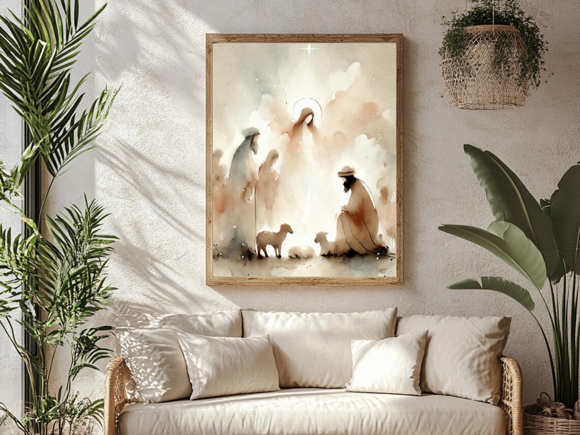 Sacred Scene in Peace, Wall Art Inspired by Faith and Peace, Love ...