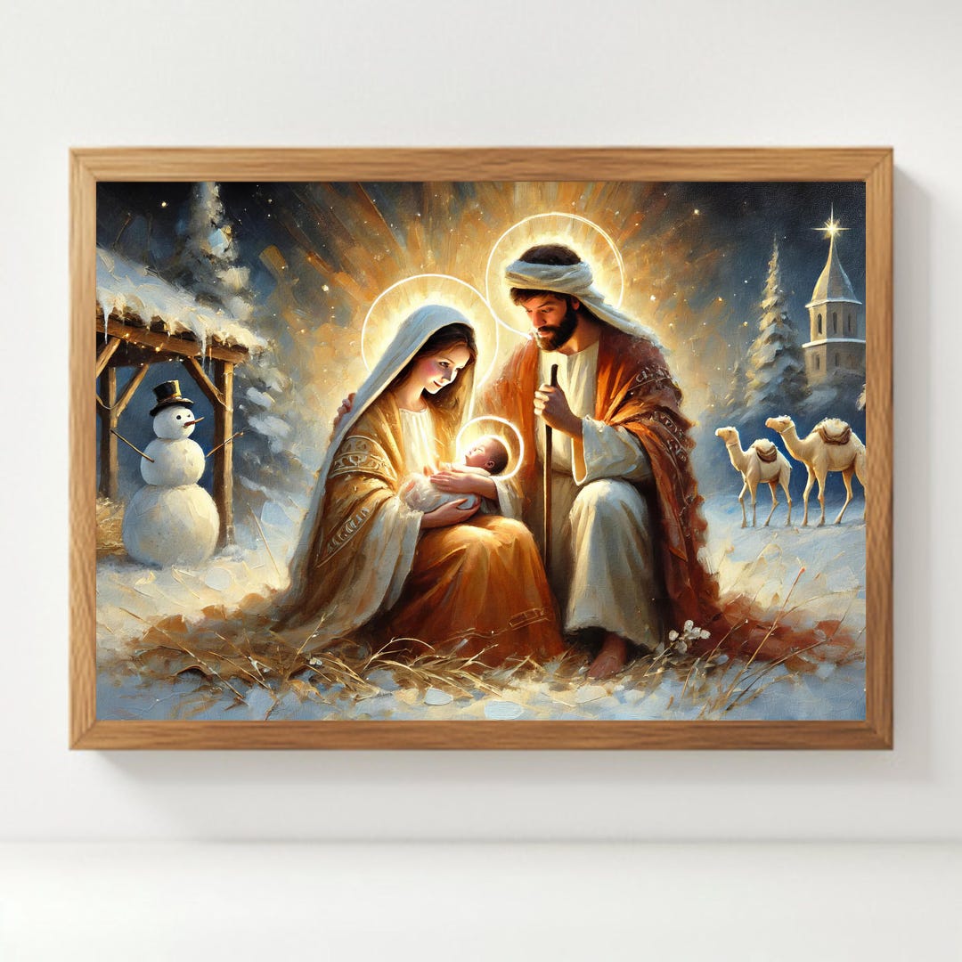 The Joy of Christ's Birth, the Birth of Hope and Light, Wall Art ...