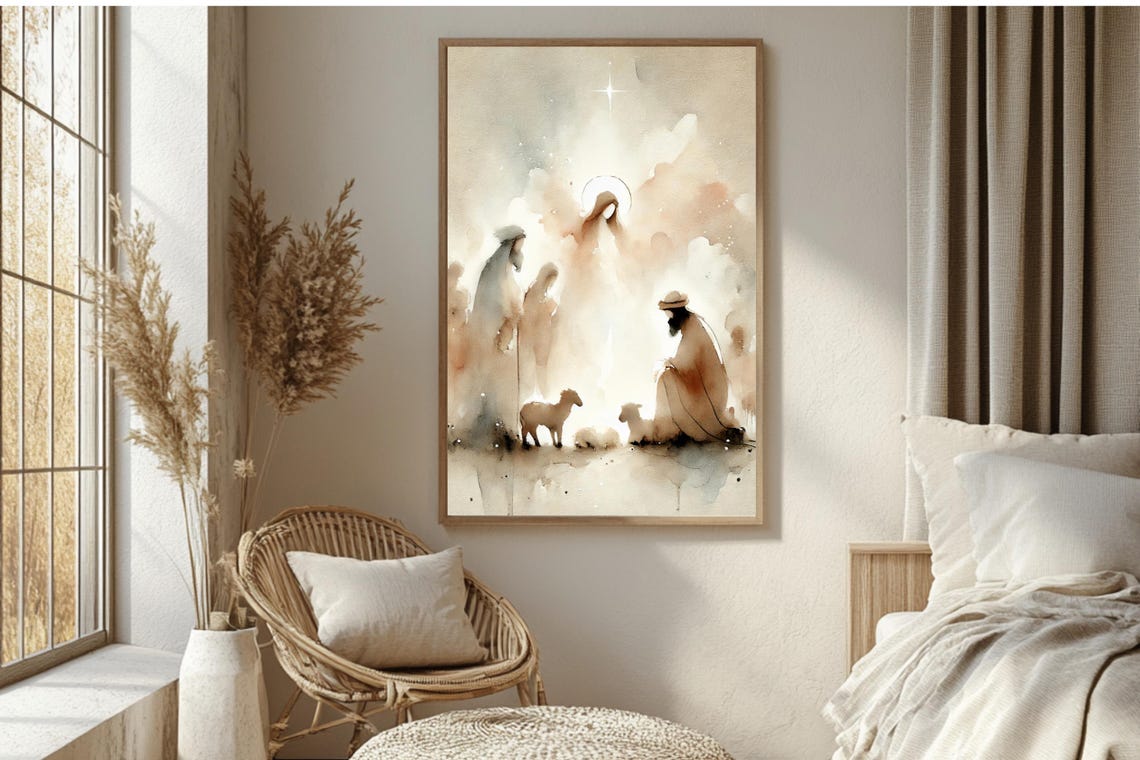 Sacred Scene in Peace, Wall Art Inspired by Faith and Peace, Love ...