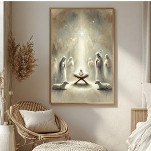 The Nativity's Holy Light, Catholic Prints, Digital Downloads, Nativity ...