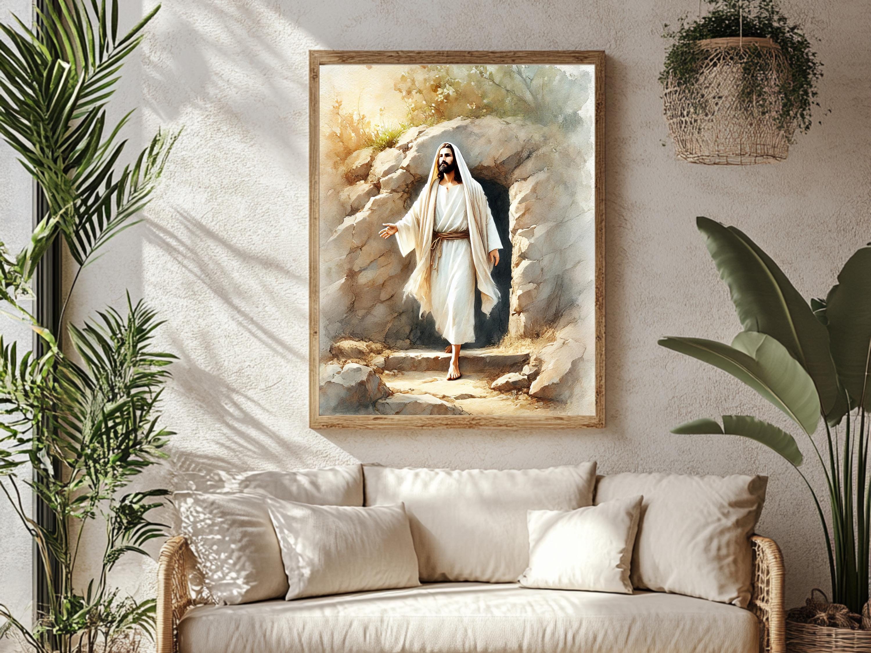 Christ Risen in Glorious Light, Resurrection Painting, Jesus Christ ...