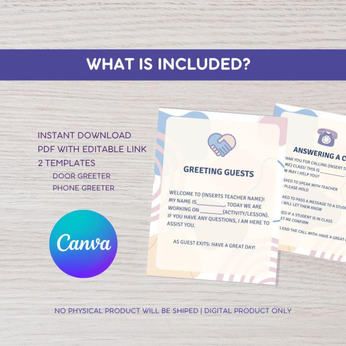 Classroom Jobs- Door Greeter and Phone Greeter - Classroom Scripts ...