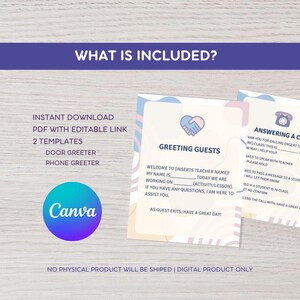 Classroom Jobs- Door Greeter and Phone Greeter - Classroom Scripts ...