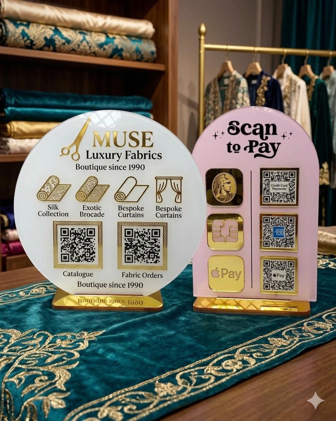 Custom QR Code Stand, Scan to Pay Display, Contactless Payment Sign ...
