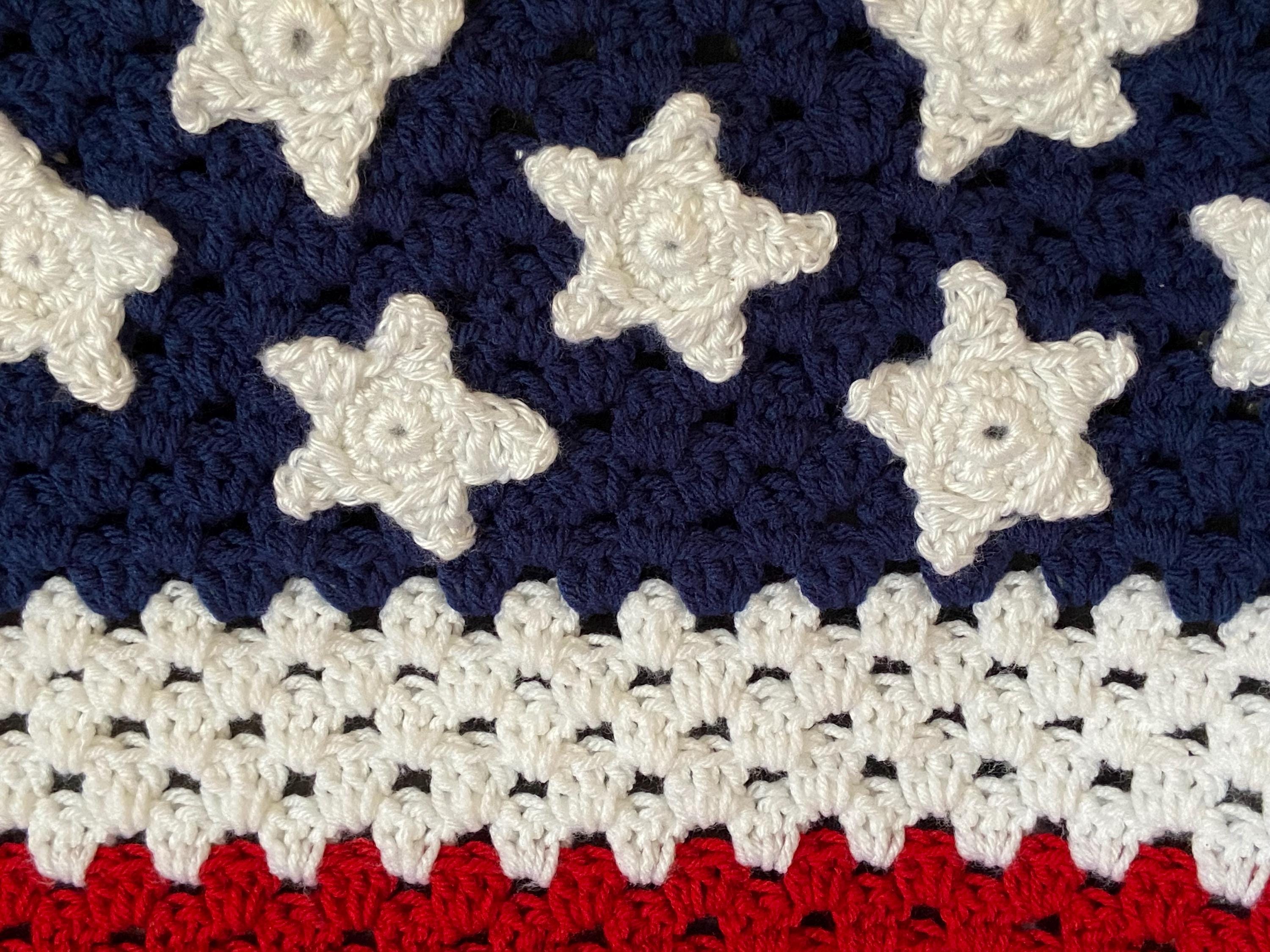 Crochet Blanket American Flag - Etsy