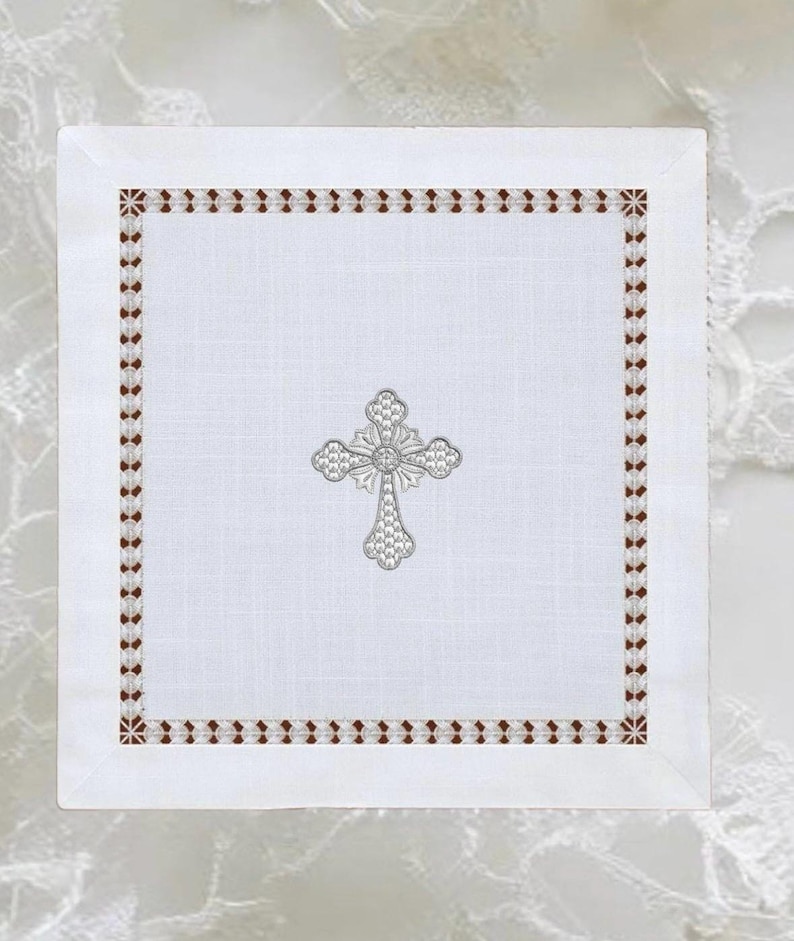 Altar Corporal Cloth Cross Embroidery Holy Communion Eucharist ...