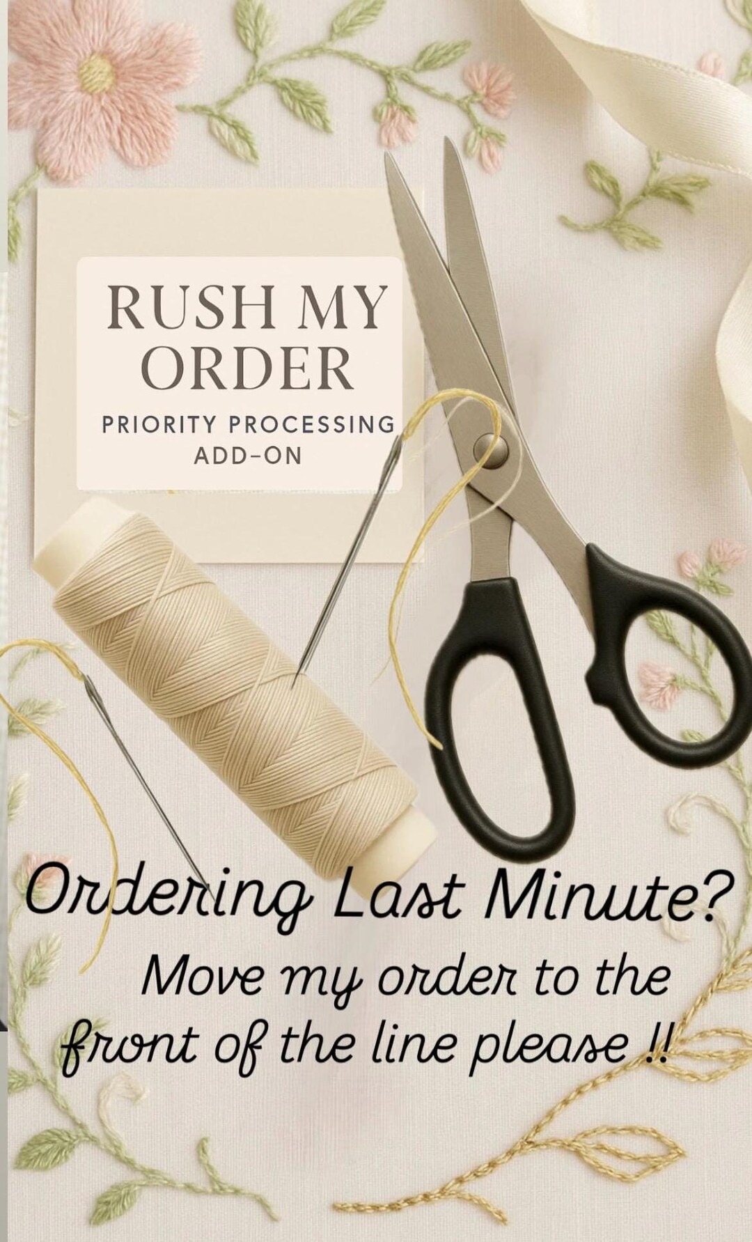 Rush My Order – Priority Processing Add-on for Faster Production Ships Earlier Than Posted ...
