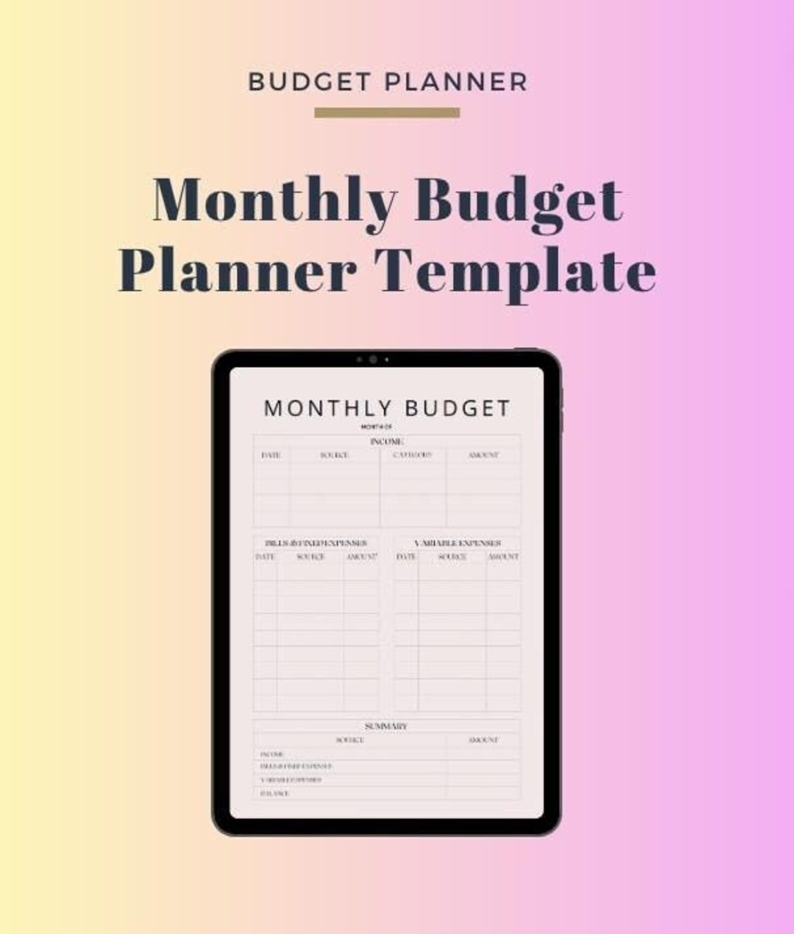 Printable Monthly Budget Planner, Customizable Budget Sheet, Canva ...