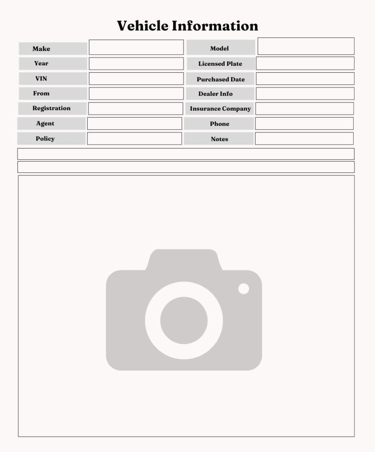 Car Maintenance Checklist Template Vehicle Journal, Car Care Schedule ...