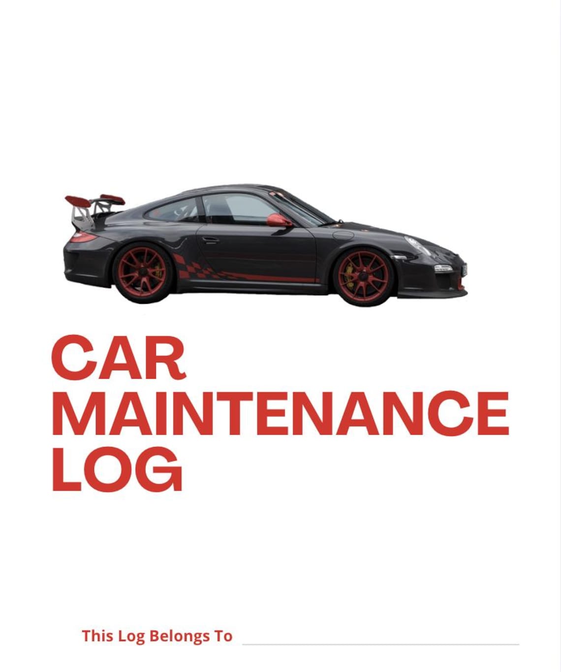 Car Maintenance Checklist Template Vehicle Journal, Car Care Schedule ...