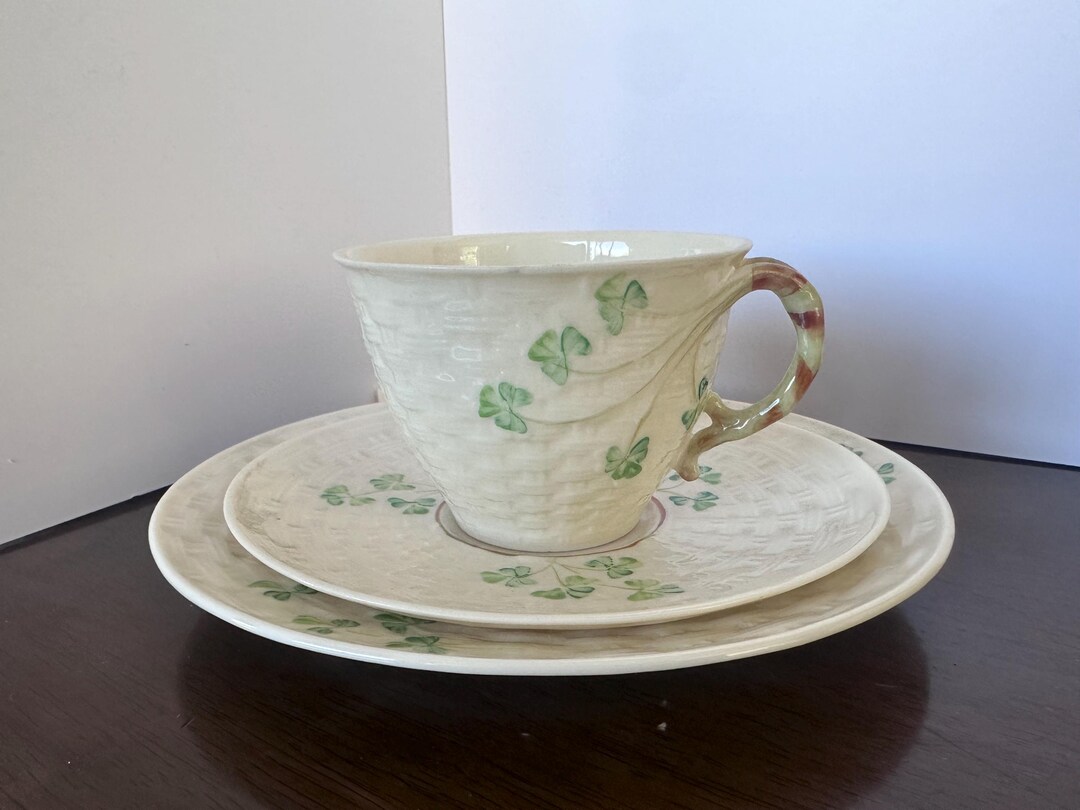 Bellek China Shamrock Tea Set - Etsy