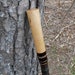 Hand Carved Walking Stick, Birch Wood Hiking Staff With Leather Wrap ...