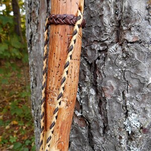 Wood Hiking Stick, One of a Kind Wormwood Walking Stick, Shaman Staff ...