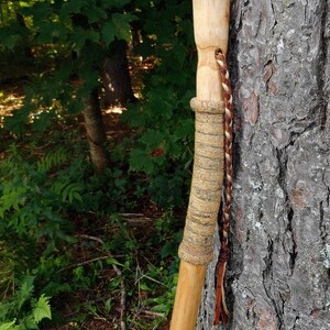 Ash Walking Stick, Tall Natural Wood Staff for Nature Hikes, Trail ...