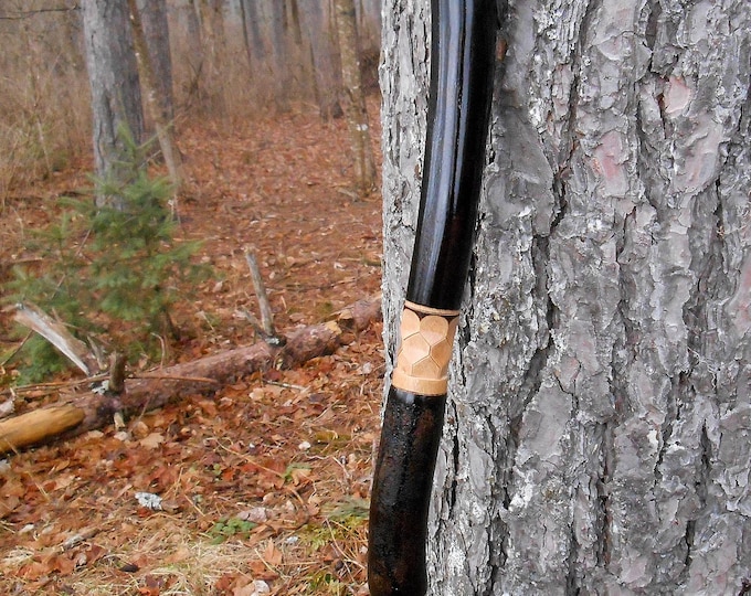 Hand Carved Walking Stick, Birch Wood Hiking Staff, Black Beauty - Etsy