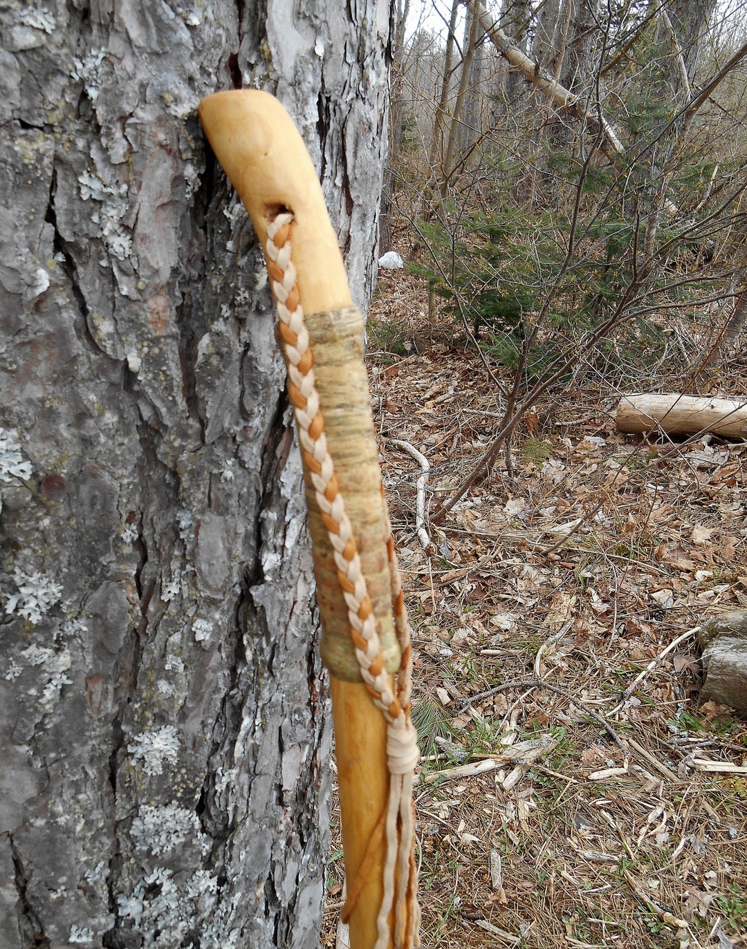 Handmade Maple Wood Walking Stick for Nature Hikes, Trail Hiking, 51 ...