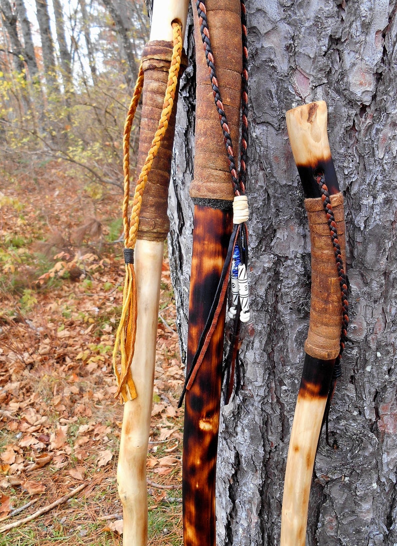 Nature Hike Walking stick Natural Wood Hiking Stick with Bark | Etsy