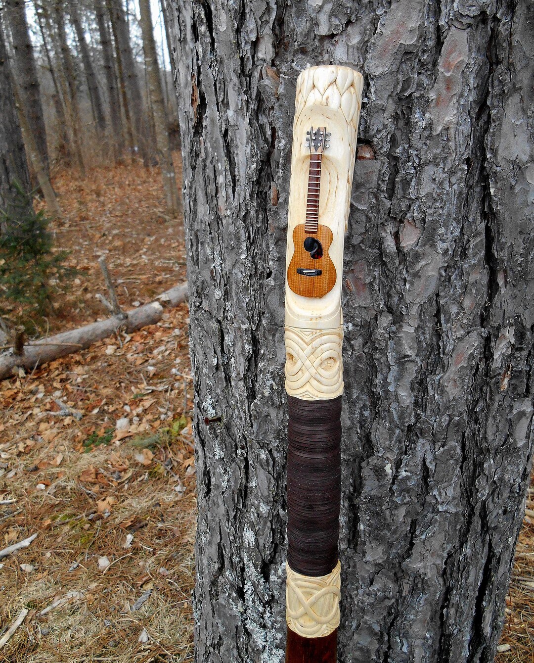 Guitar Walking Stick, Heirloom Quality Staff for Guitarist, Collector ...