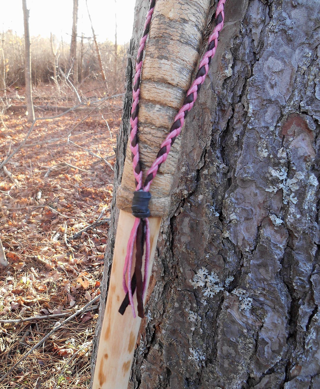 Ash Walking Stick With Hand Grip, Tall Wood Hiking Staff, Made in the ...