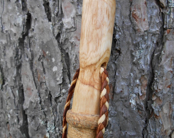 Ash Walking Stick, Tall Natural Wood Staff for Nature Hikes, Trail ...