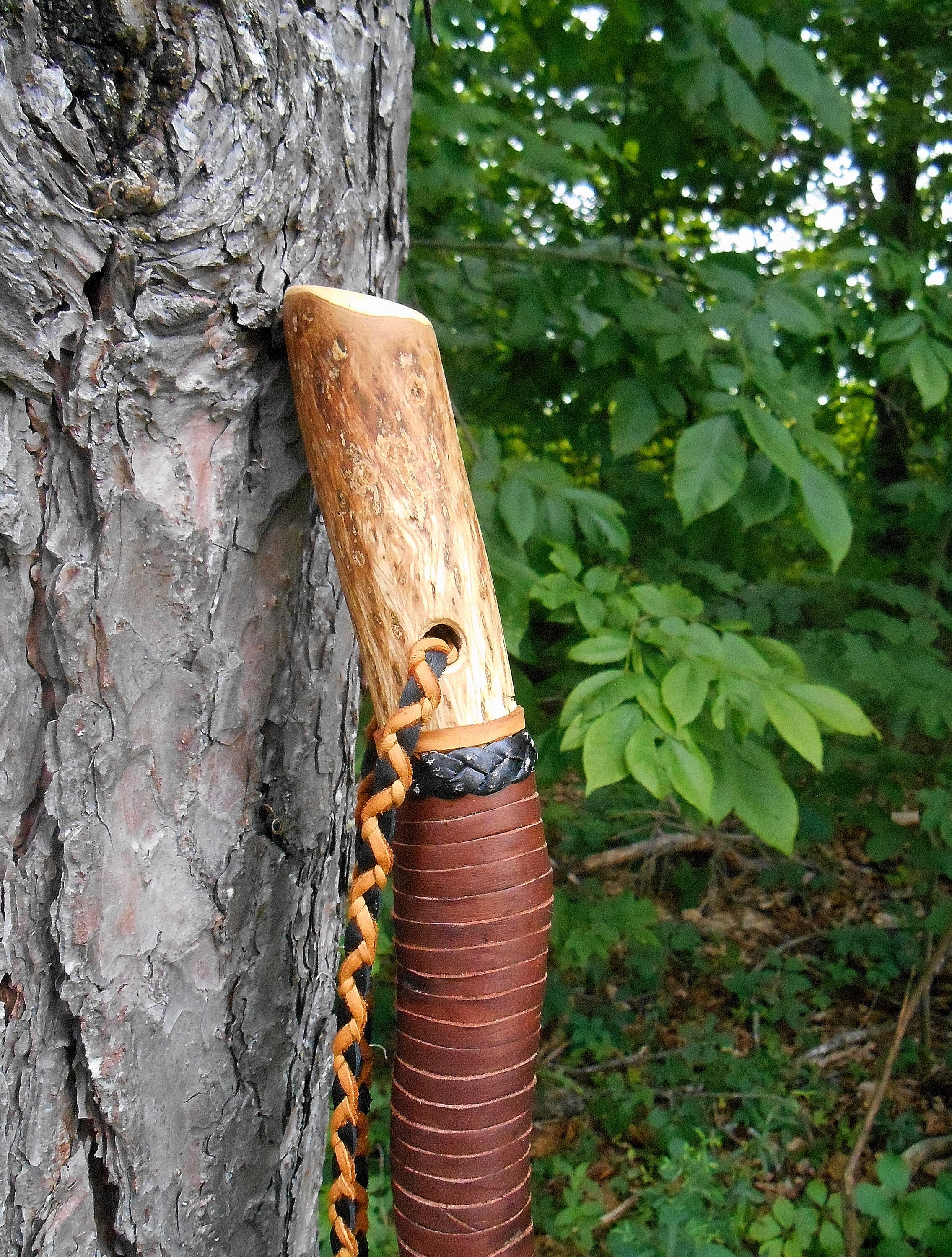 Tall Shaman Staff of Ash Wood, Walking Stick, Dance Staff for Pow Wow ...