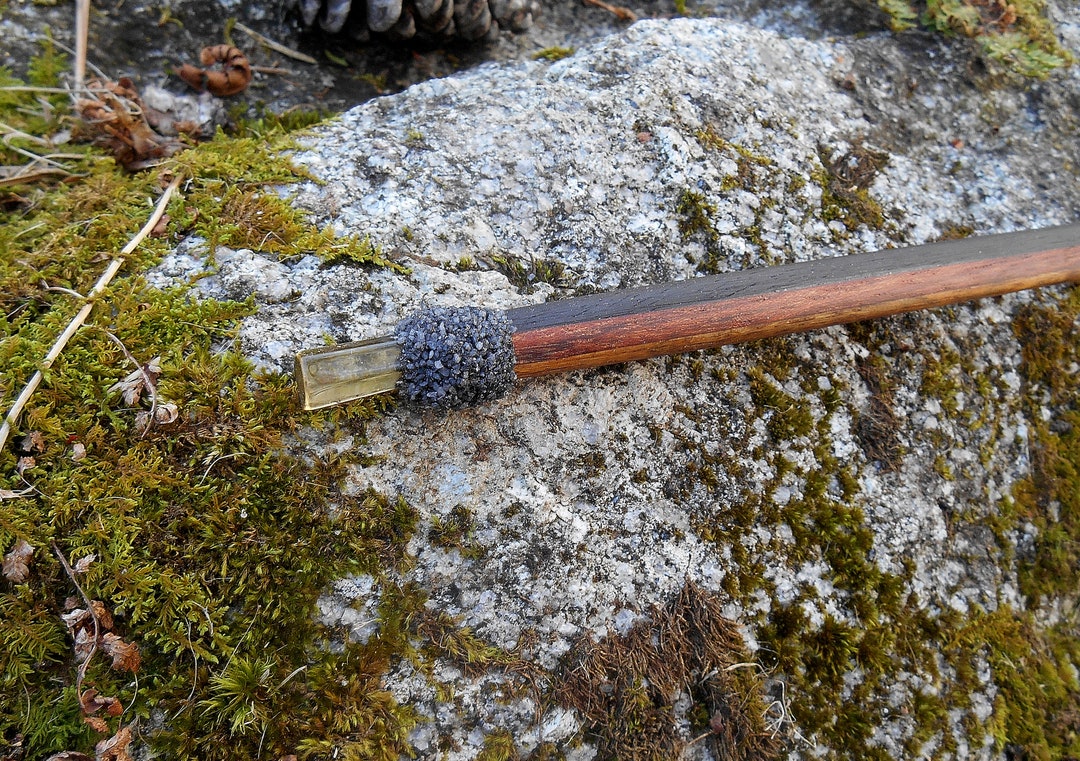 Exotic Wood Wand With Citrine Crystal, Rosewood and Ebony, Witchcraft ...