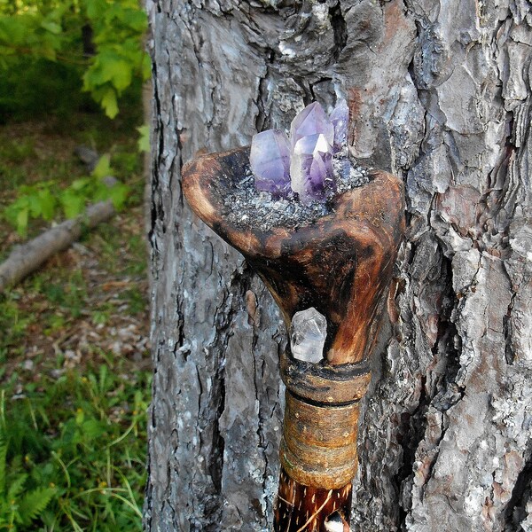 Shaman Staff Walking Stick - Etsy