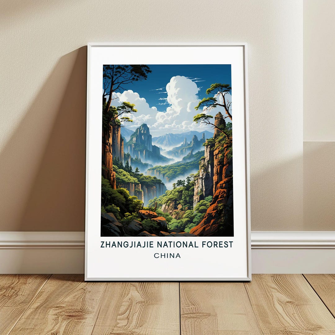 Zhangjiajie National Forest China Travel Print Wall Art, China Travel ...
