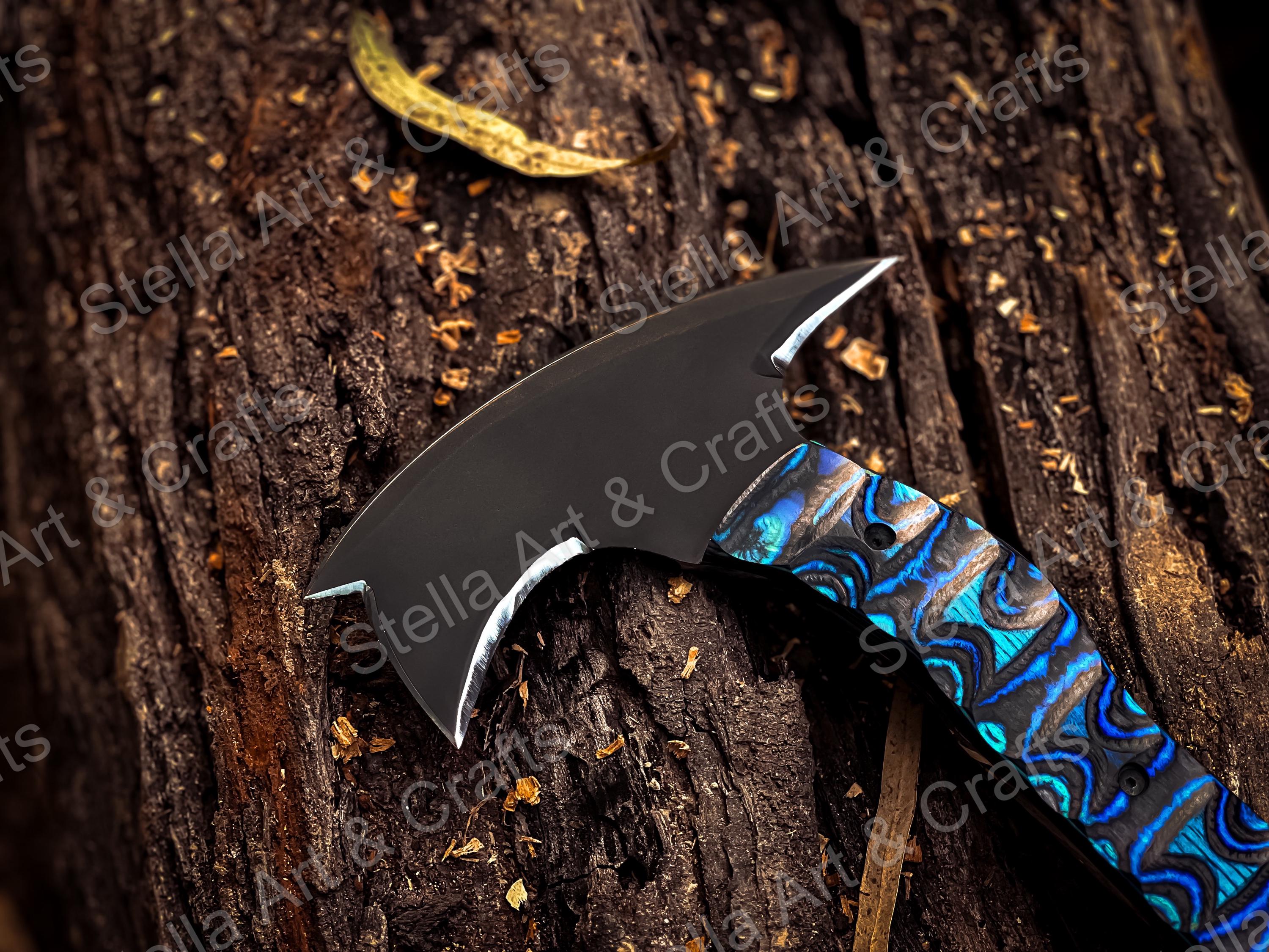 Handmade Tomahawk Axe: Full Tang, Carbon Steel Blade, Camping Hatchet ...