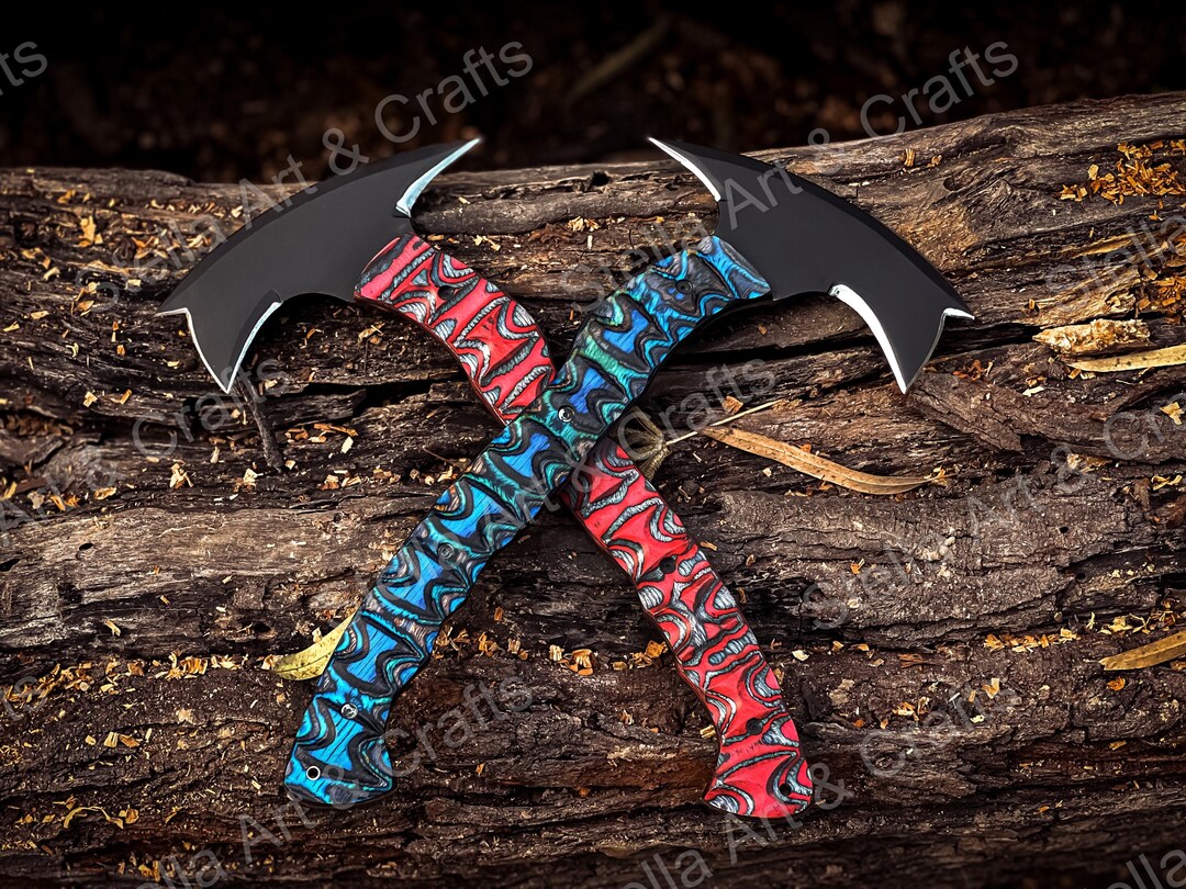 Handmade Tomahawk Axe: Full Tang, Carbon Steel Blade, Camping Hatchet ...