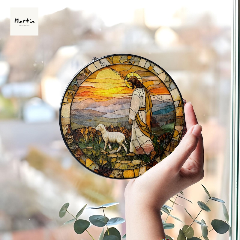 Stainglass Christian Art - Etsy