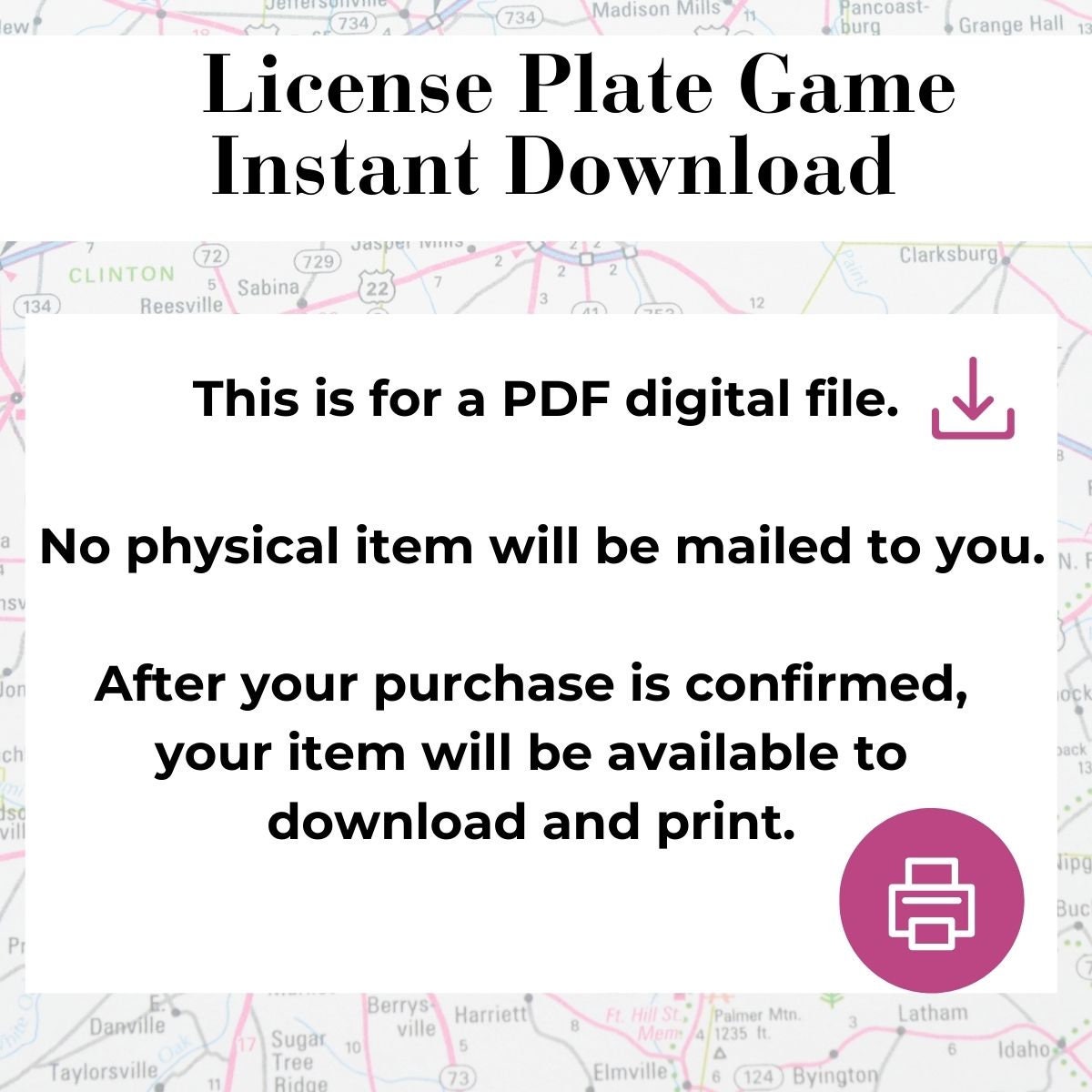 US License Plate Game Printable, Road Trip Printable, Geography ...