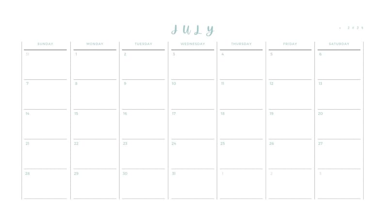 Printable Minimalist 2024 Calendar - Etsy