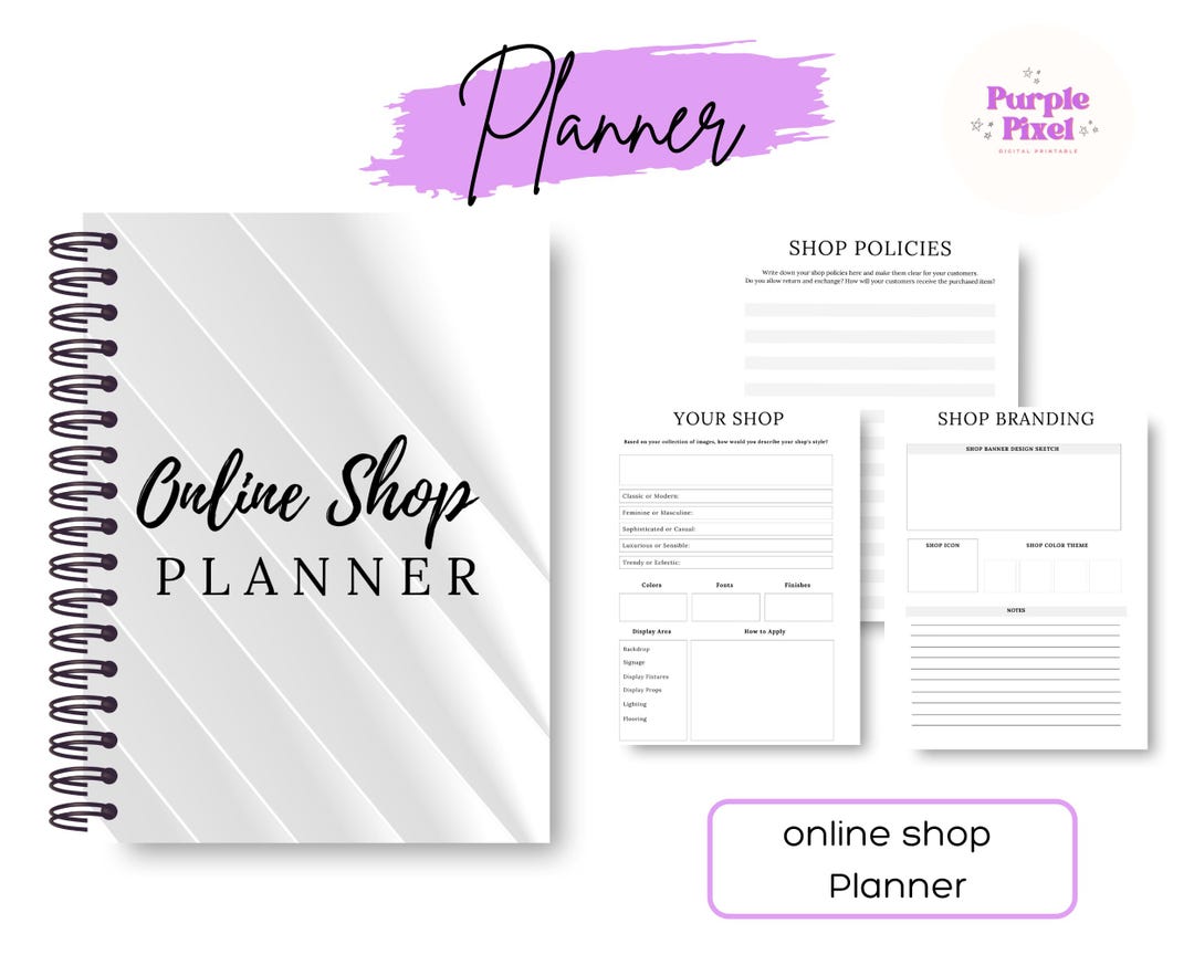 Small Business Online Shop Planner | Digital and Printable Organizer ...
