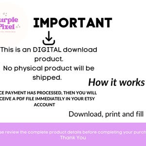 Weekly Planner, Template, Purple, A4 Printable, Organiser, Digital ...