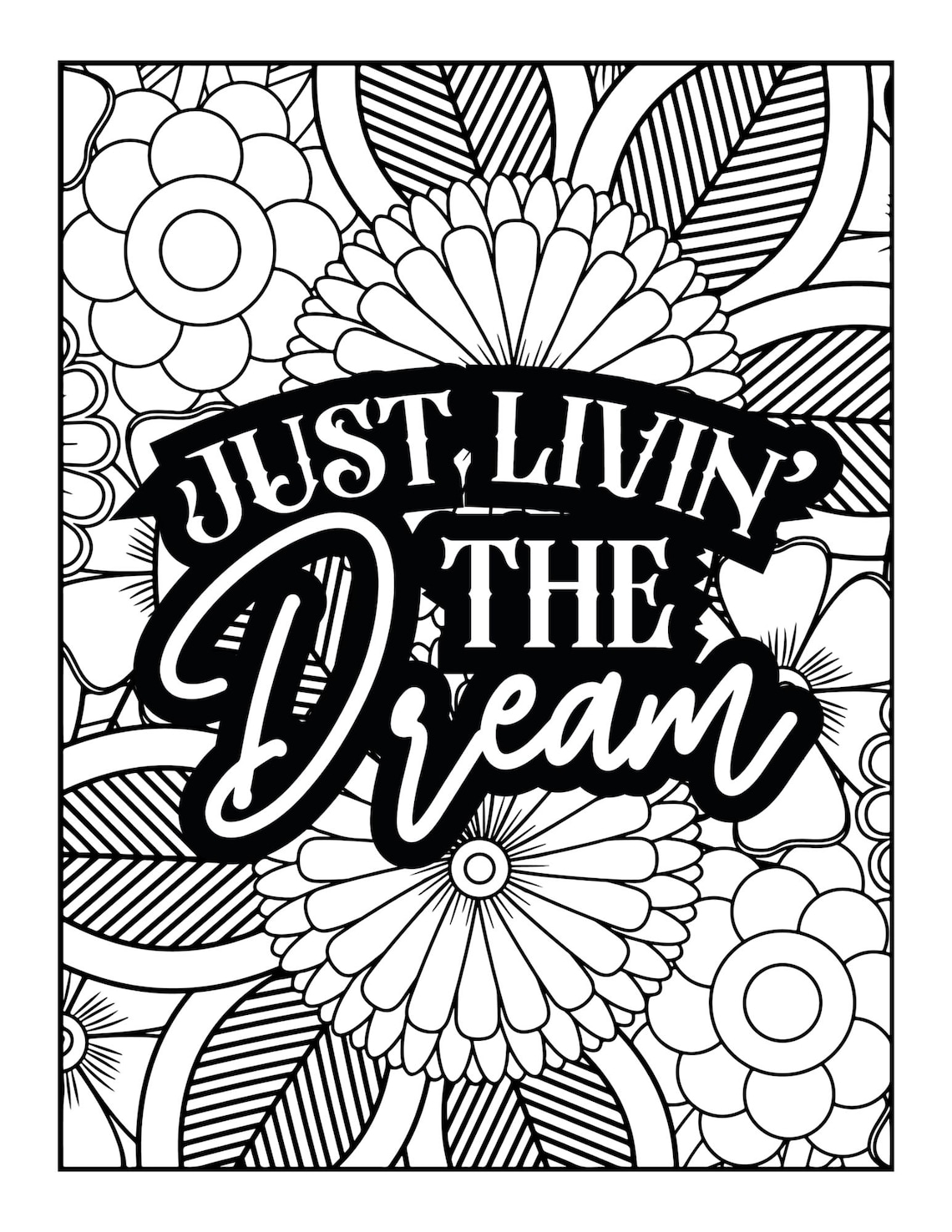 50 Inspirational Quotes Colouring Pages, Relaxing Art Therapy (PDF ...