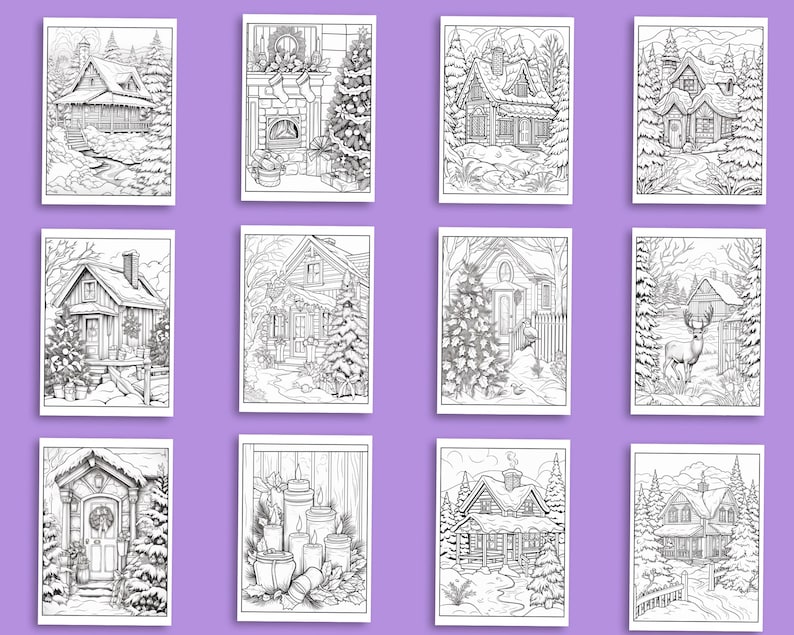 Christmas Colouring Pages Printable Festive Designs Holiday-themed ...