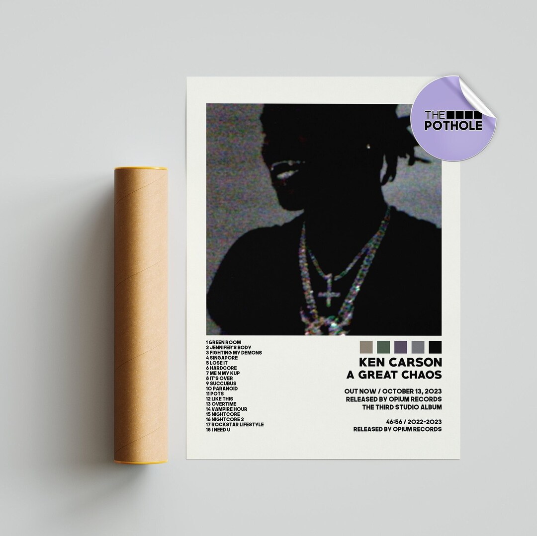 Ken Carson Posters, Great Chaos Poster, Ken Carson, Album Cover Poster ...