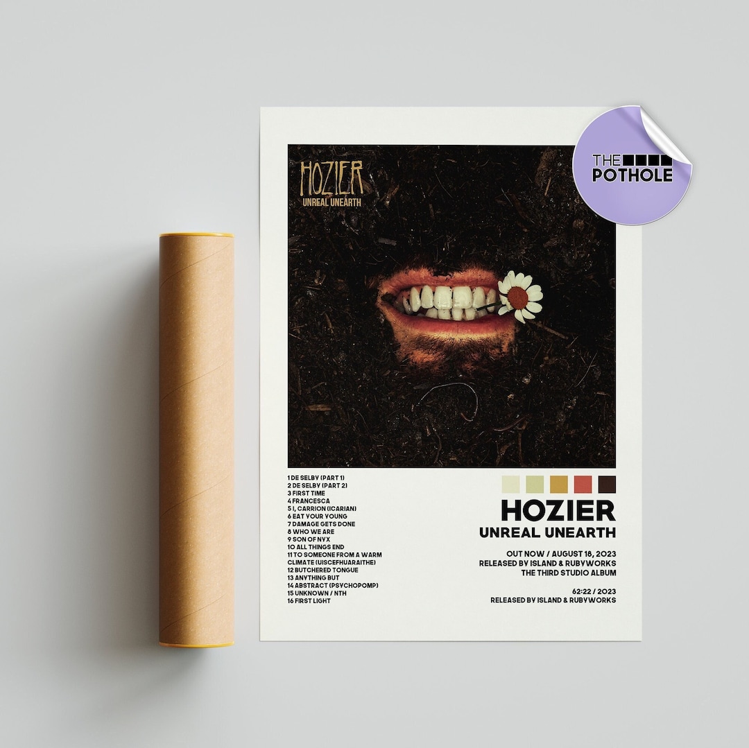 Hozier Posters / Unreal Unearth Poster, Tracklist Album Cover Poster ...