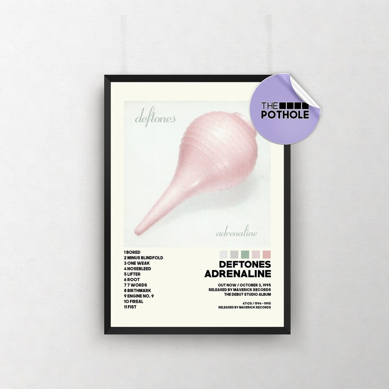 Deftones Posters / Adrenaline Poster, Album Cover Poster, Print Wall ...