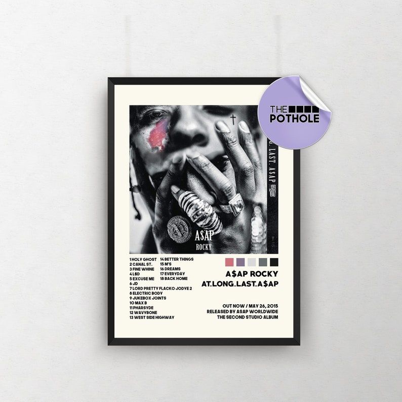 ASAP Rocky Poster / At.long.last.asap / Album Cover Poster Poster Print ...