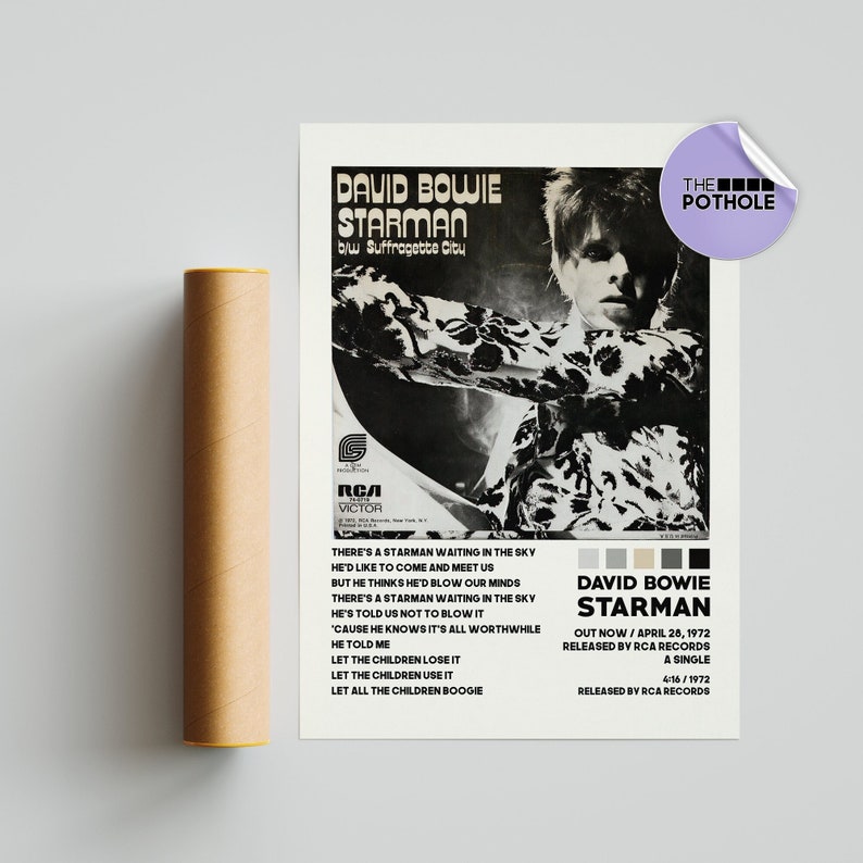David Bowie Posters / Starmanposter / Album Cover Poster, Poster Print ...